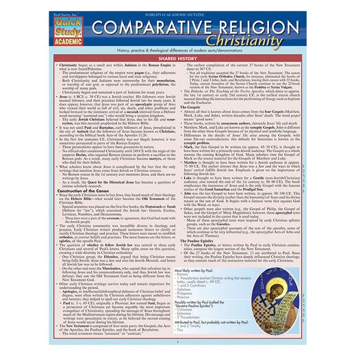 Comparative Religion: Christianity